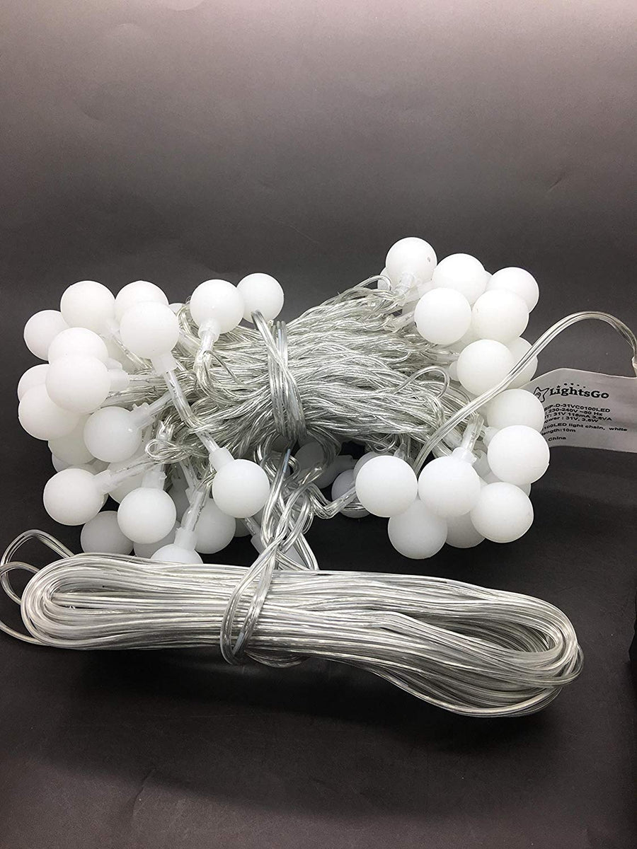 Waterproof 10M 100 LED Cool White Berry Ball Fairy Lights – LightsGo ...