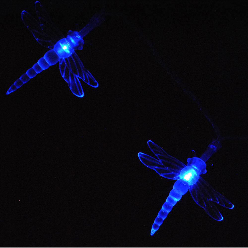 Battery Powered Dragonfly 20/40LED Blue Fairy String Lights – LightsGo ...